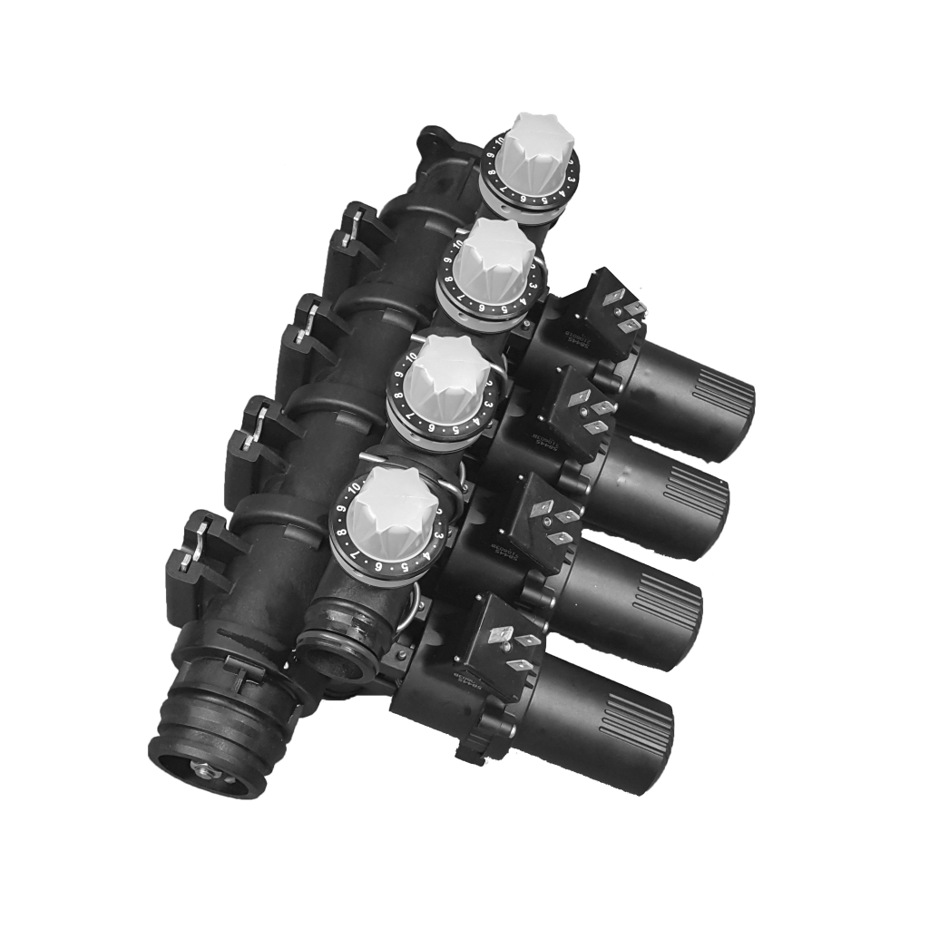 TeeJet 430 Manifold, 4 sections, 3-way Valves, M50 Flange - Agrotech ...
